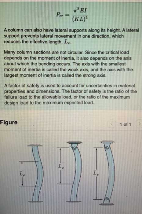 Solved Columns Having Various Types of Supports To calculate | Chegg.com