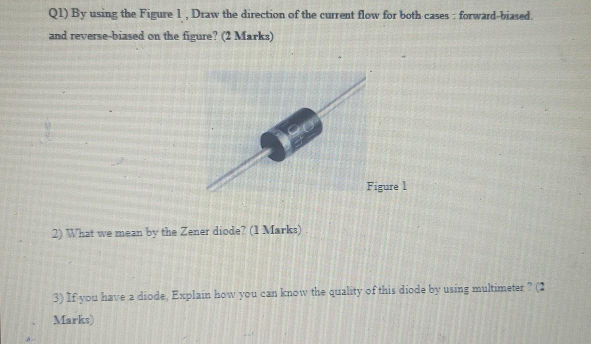 Solved QI) By using the Figure 1. Draw the direction of the | Chegg.com