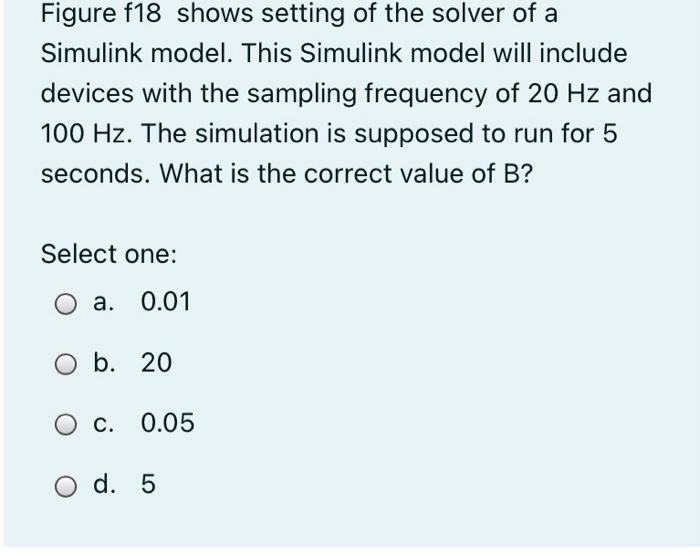 Solved Figure f18 shows setting of the solver of a Simulink | Chegg.com