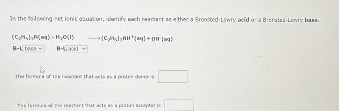 Solved In the following net ionic equation, identify each | Chegg.com
