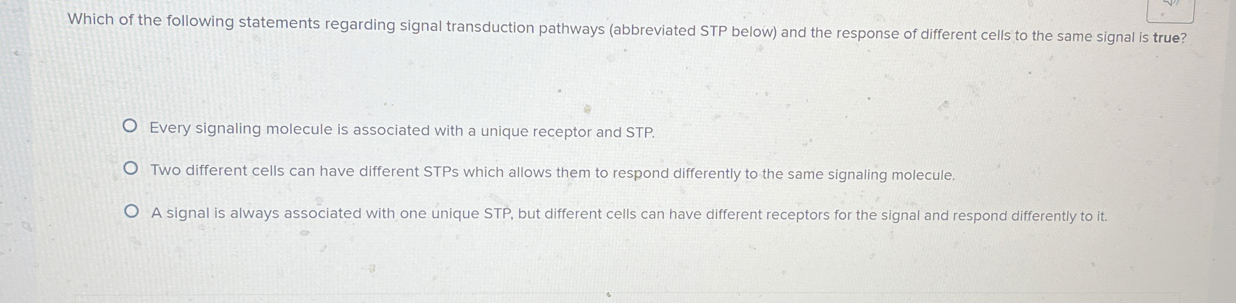 Solved Which of the following statements regarding signal | Chegg.com
