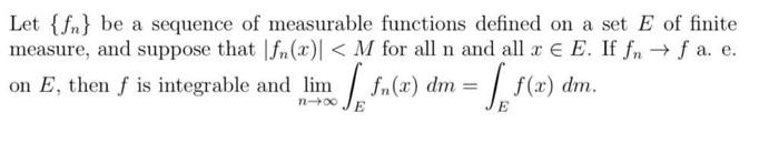 Solved Let {fn} be a sequence of measurable functions | Chegg.com
