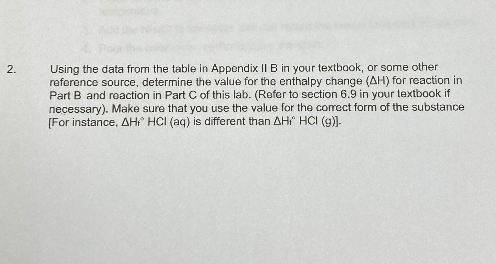 Using the data from the table in Appendix II B in | Chegg.com