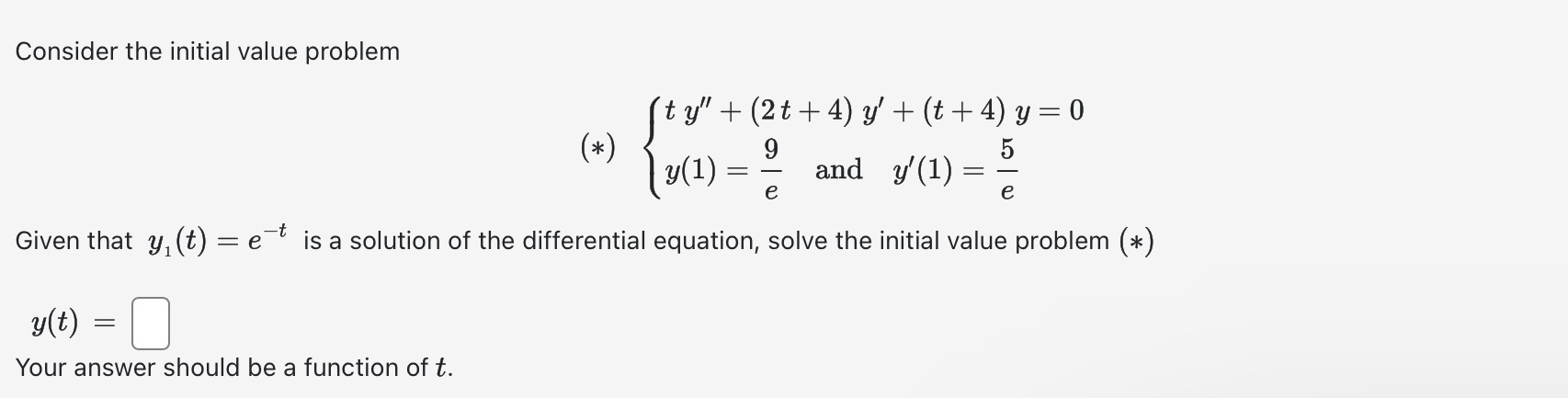 Solved Consider the initial value | Chegg.com
