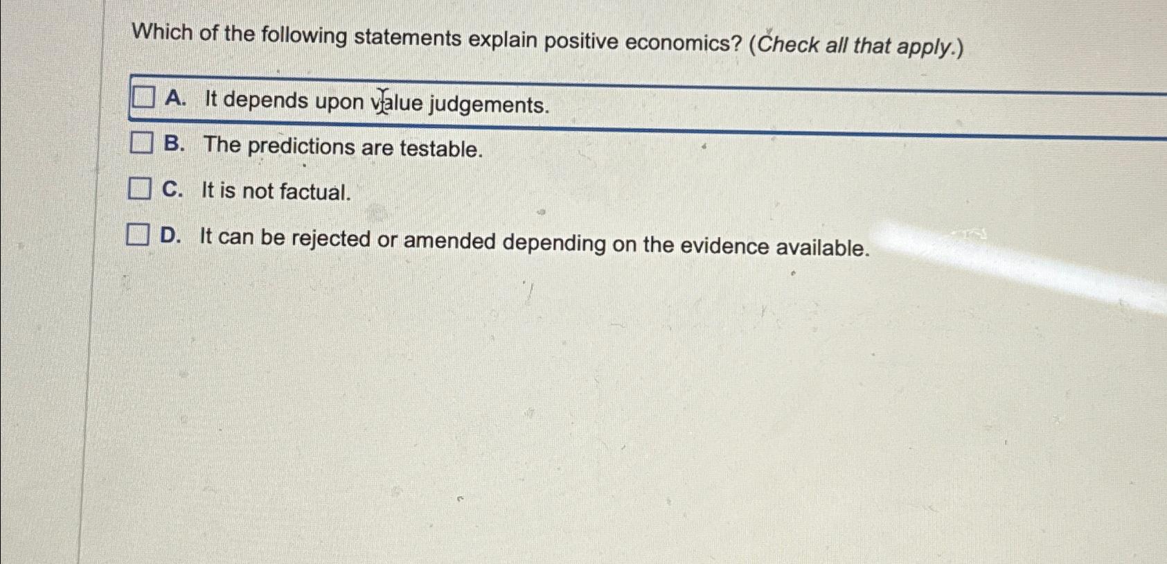 Solved Which of the following statements explain positive | Chegg.com