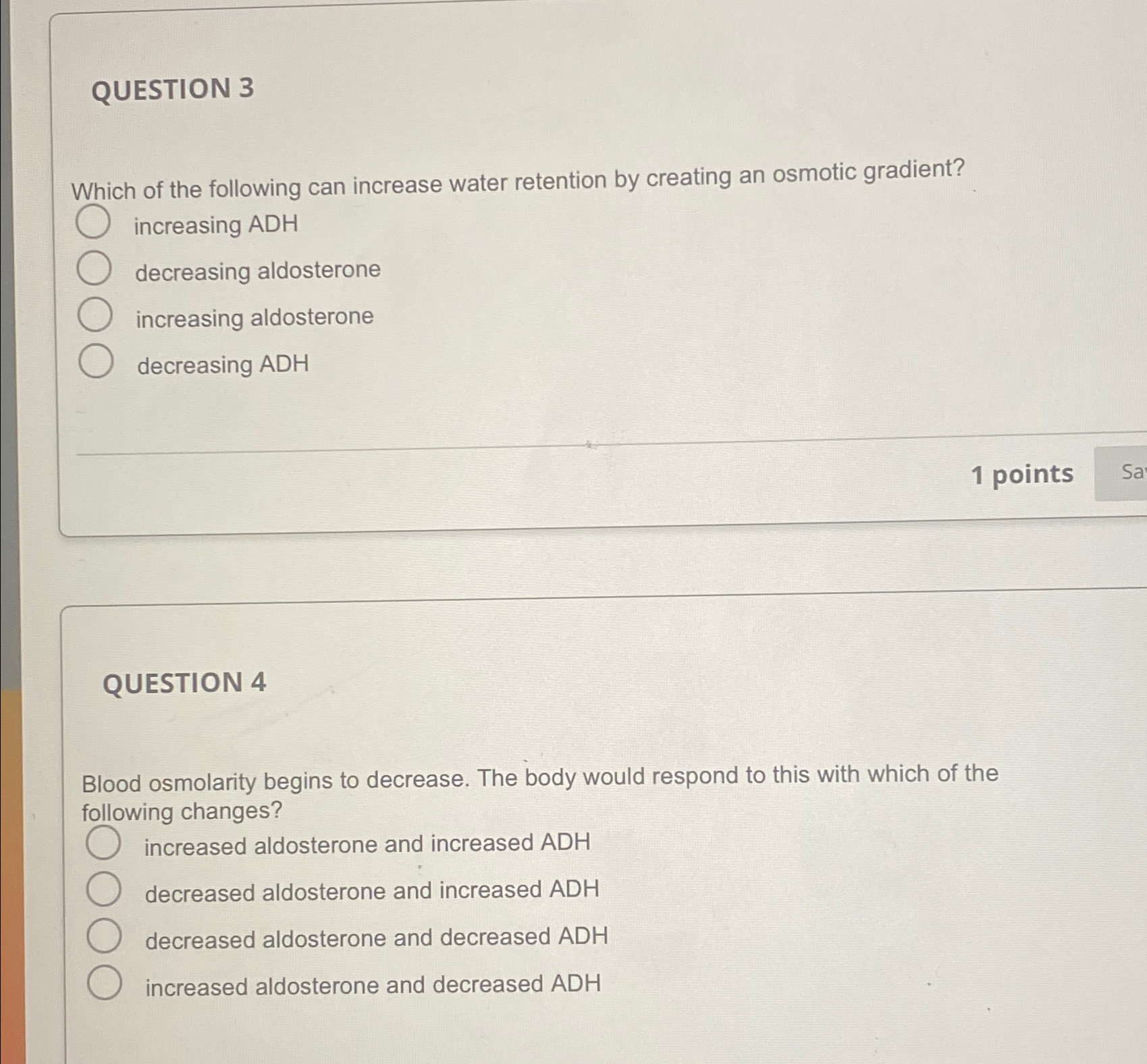 Solved QUESTION 3Which of the following can increase water | Chegg.com