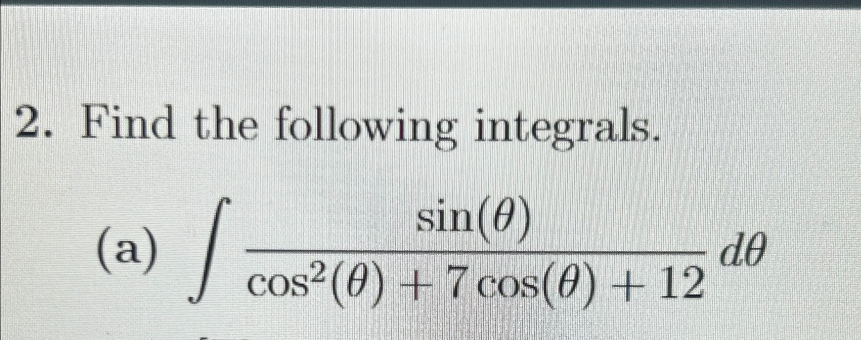 Solved Find the following | Chegg.com