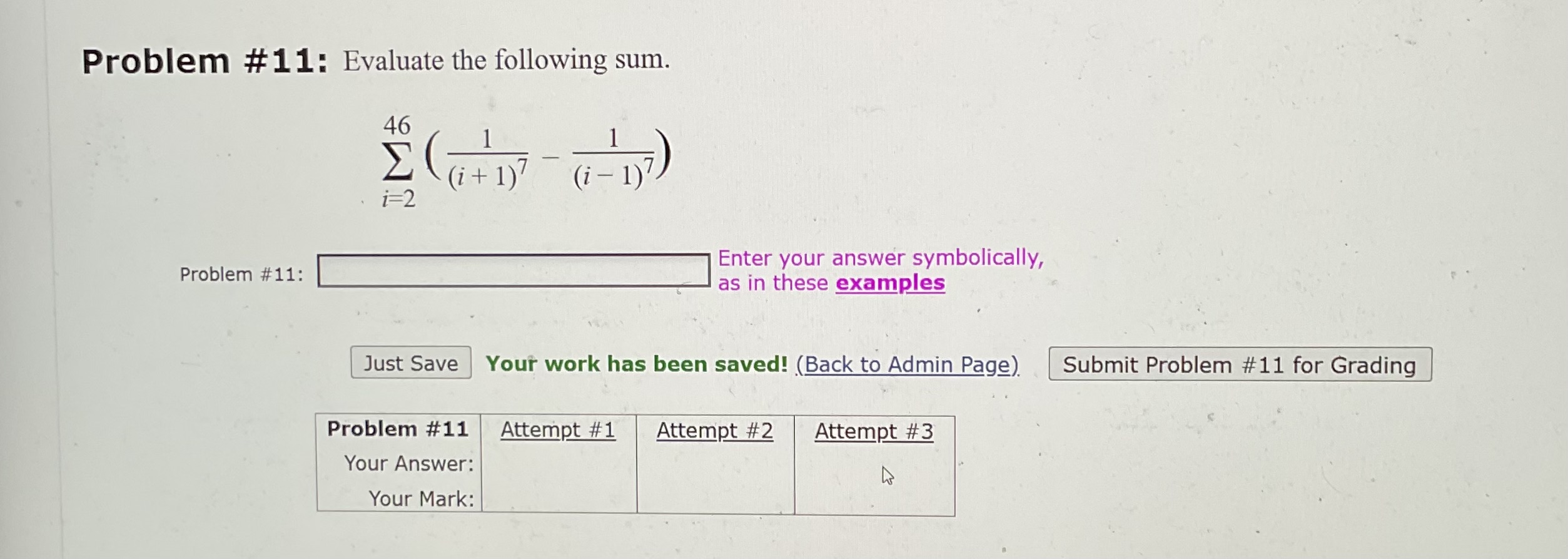 Solved Problem #11: Evaluate the following | Chegg.com