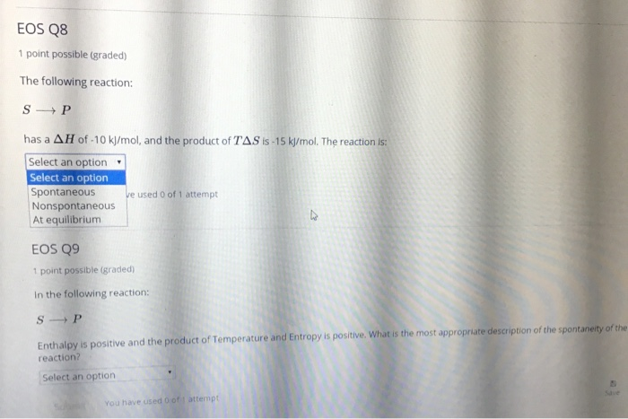 Solved EOS Q8 1 point possible (graded) The following | Chegg.com