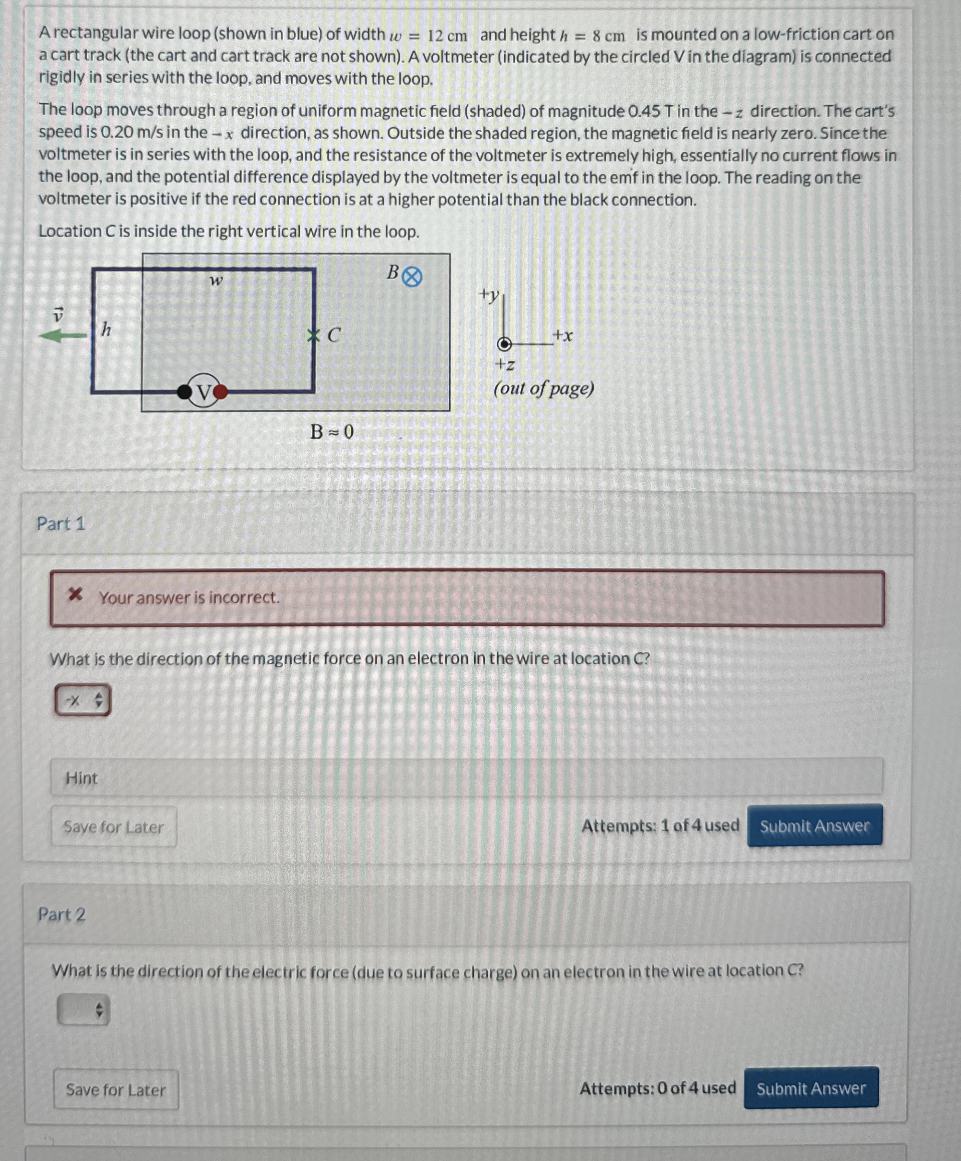 Solved A rectangular wire loop (shown in blue) ﻿of width | Chegg.com