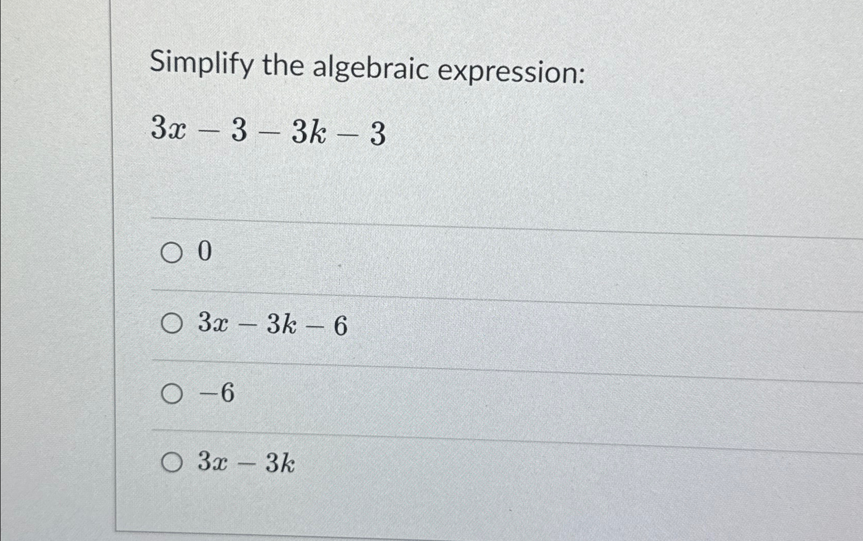 Solved Simplify the algebraic | Chegg.com