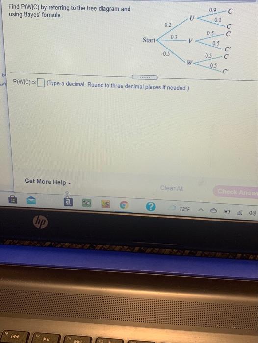 Solved Find P(WIC) by referring to the tree diagram and | Chegg.com
