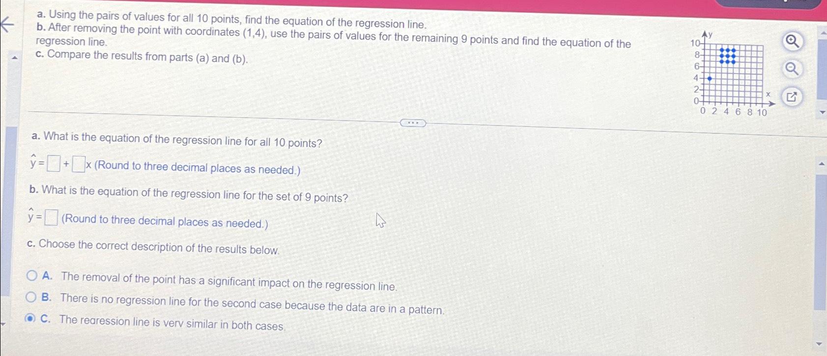 Solved a. ﻿Using the pairs of values for all 10 ﻿points, | Chegg.com