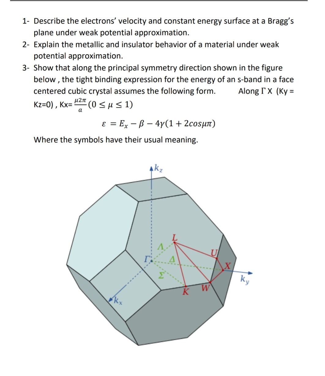 1- ﻿Describe the electrons' velocity and constant | Chegg.com