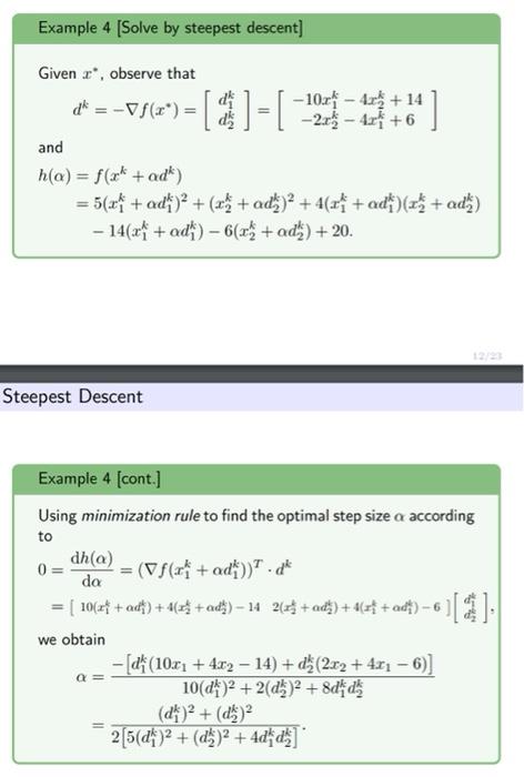 Solved Part A: (Coding) Implement the steepest descent | Chegg.com