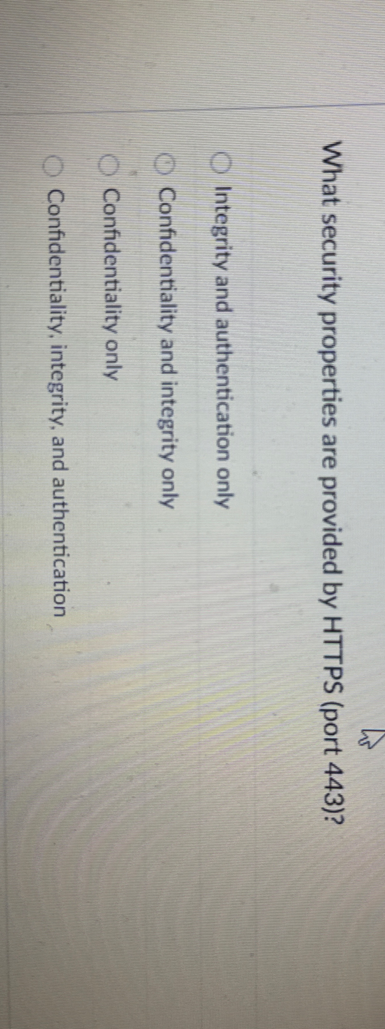 Solved What security properties are provided by HTTPS (port | Chegg.com