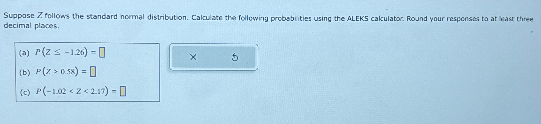 Solved Suppose Z ﻿follows the standard normal distribution. | Chegg.com