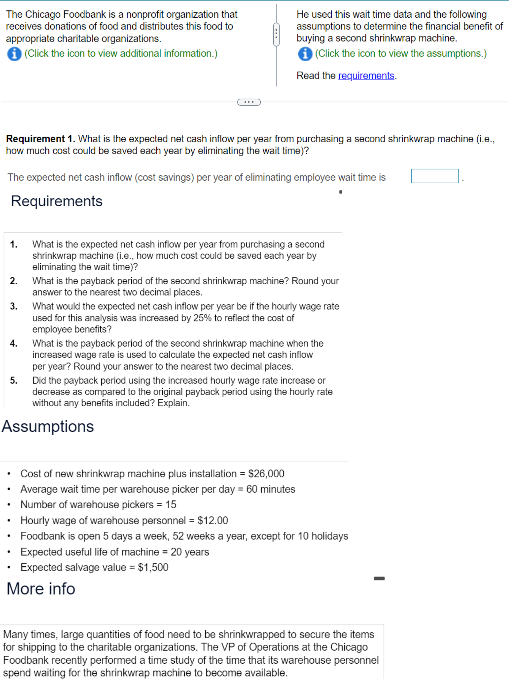 Solved Requirement 1. ﻿What is the expected net cash inflow | Chegg.com