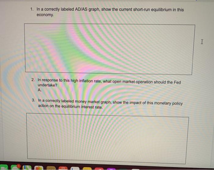Solved 1. In a correctly labeled AD/AS graph, show the | Chegg.com