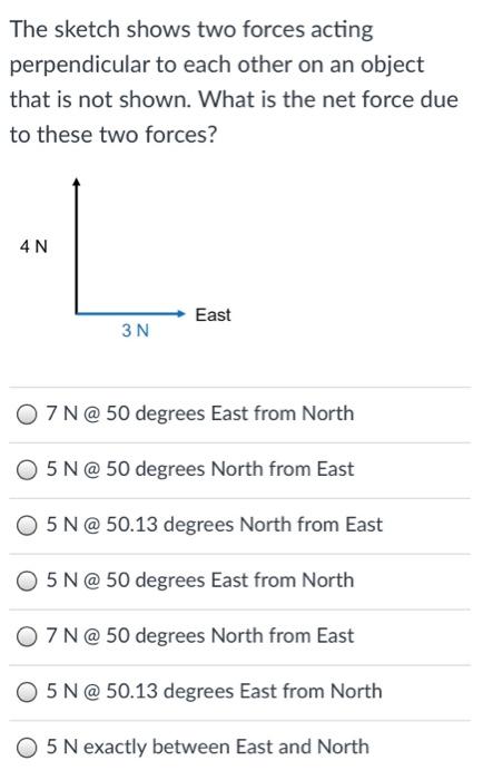 Solved The sketch shows two forces acting perpendicular to | Chegg.com