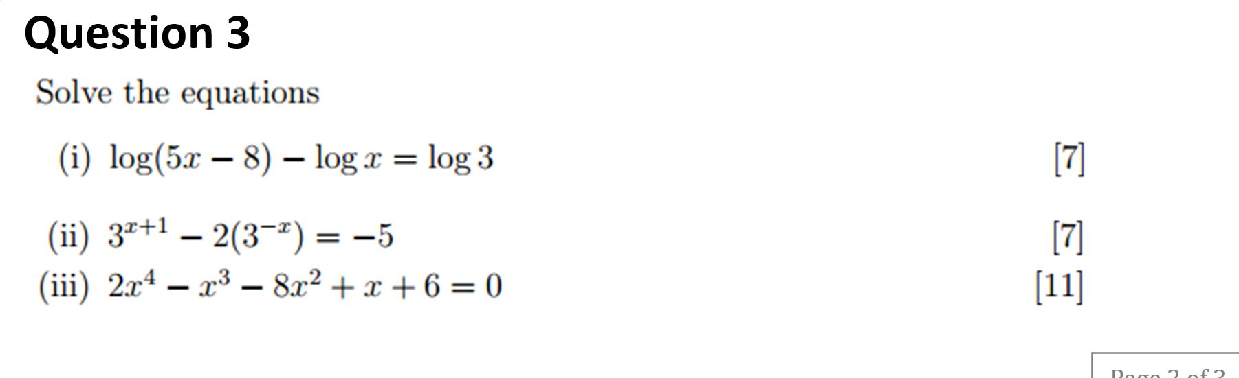Solved by an EXPERT Question 3Solve the | Chegg.com