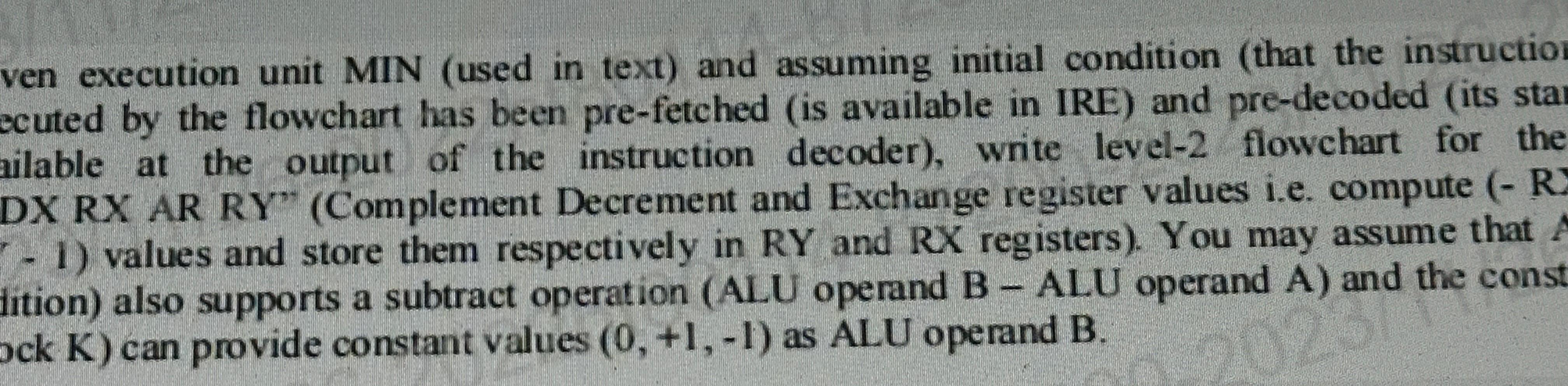 Solved ven execution unit MIN (used in text) ﻿and assuming | Chegg.com