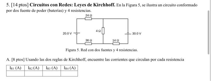 Solved Circuitos con Redes: Leyes de Kirchhoff. En la Figura | Chegg.com