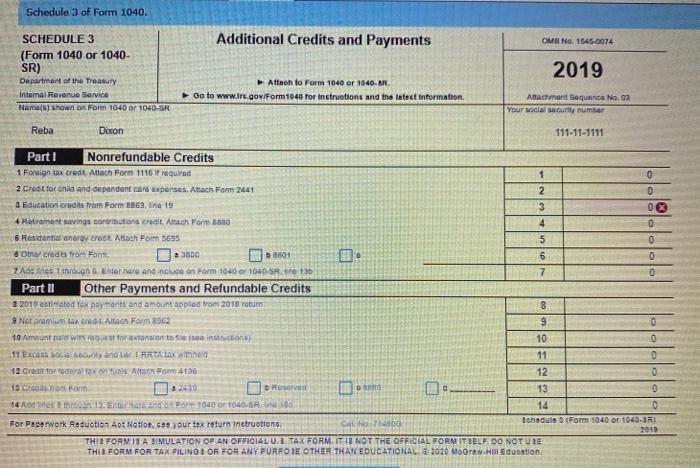 Solved USE 2020 TAX RULES Reba Dixon is a fifth grade school | Chegg.com