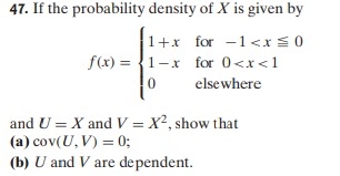 Solved If the probability density of x ﻿is given | Chegg.com