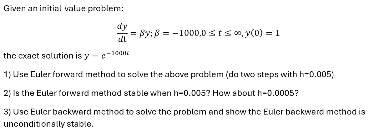 Solved Given an initial-value | Chegg.com