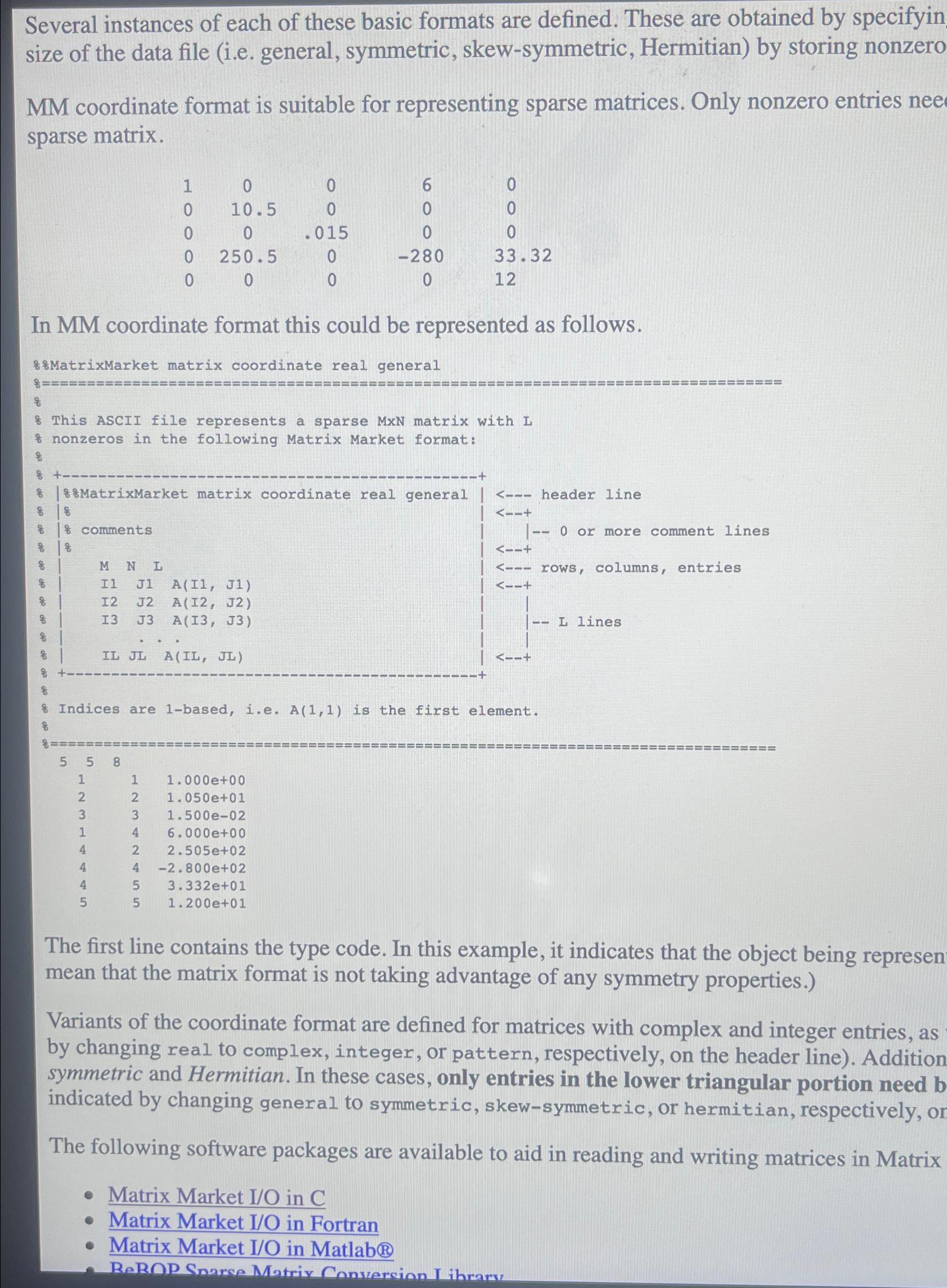 Solved Several instances of each of these basic formats are | Chegg.com