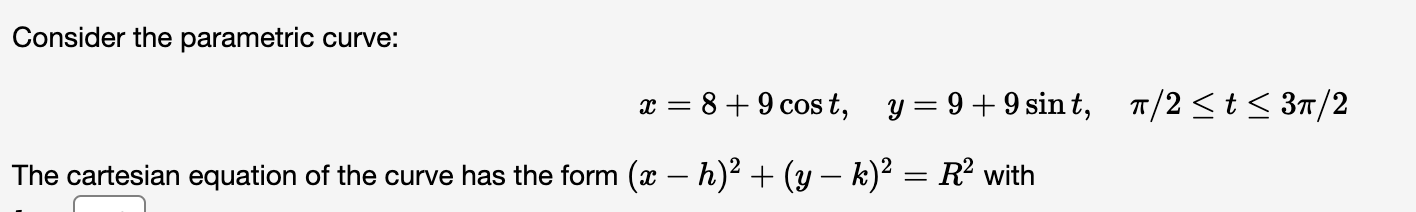 Solved Consider the parametric | Chegg.com
