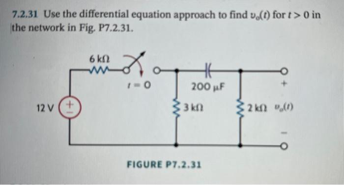 Solved 7.2.31 Use the differential equation approach to find | Chegg.com