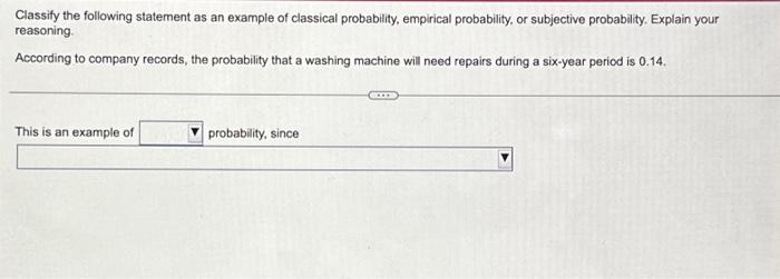 Solved Classify the following statement as an example of | Chegg.com