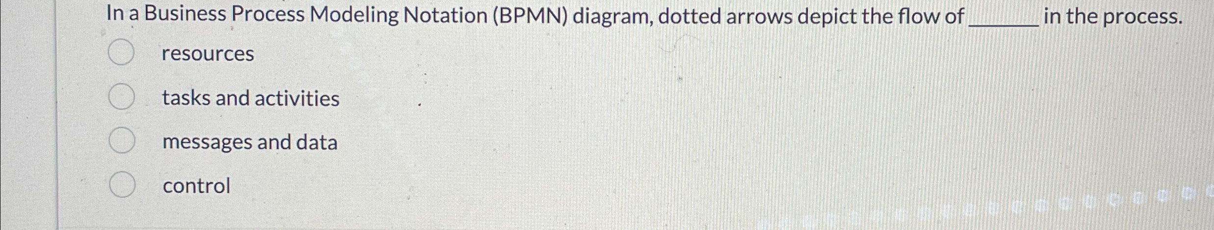 Solved In a Business Process Modeling Notation (BPMN) | Chegg.com