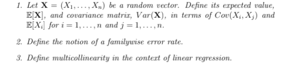 Solved Let x=(x1,dots,xn) ﻿be a random vector. Define its | Chegg.com