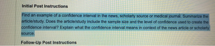 Solved Initial Post Instructions Find an example of a | Chegg.com