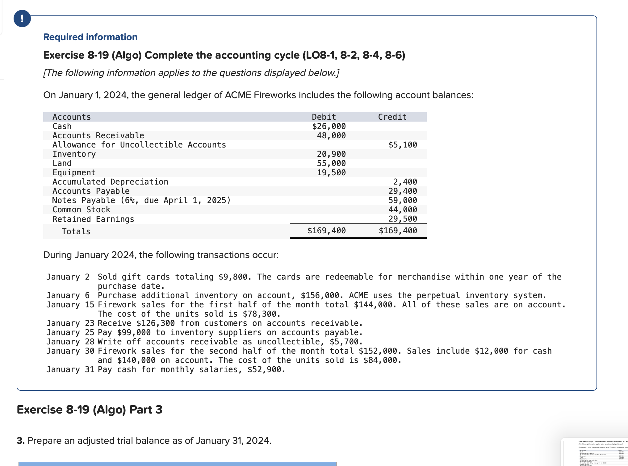 Solved Required informationExercise 8-19 (Algo) ﻿Complete | Chegg.com