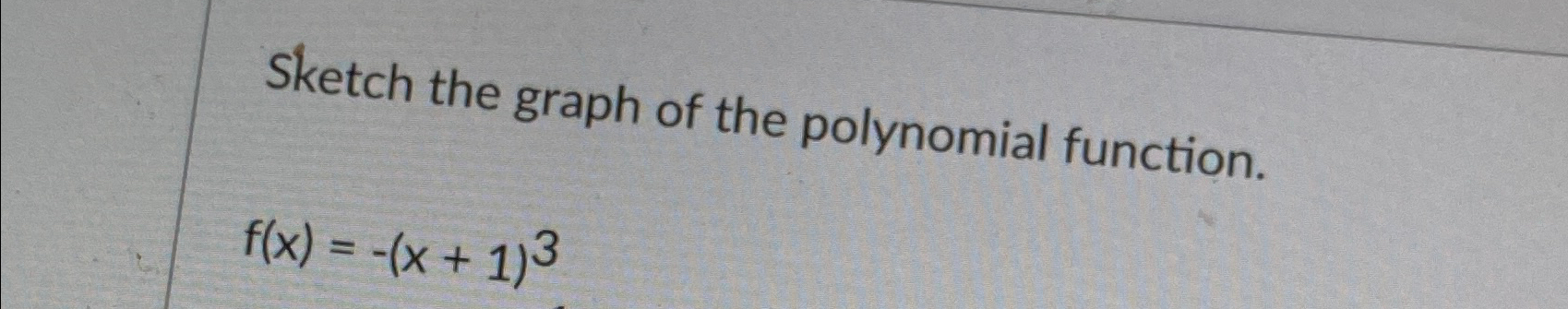 Solved Sketch the graph of the polynomial | Chegg.com