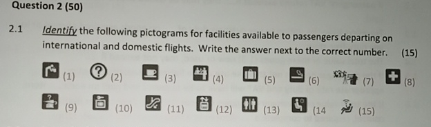 Solved Question 2 (50)2.1 ﻿Identify the following pictograms | Chegg.com