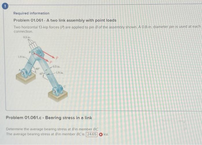 Solved Required information Problem 01.061 - A two link | Chegg.com