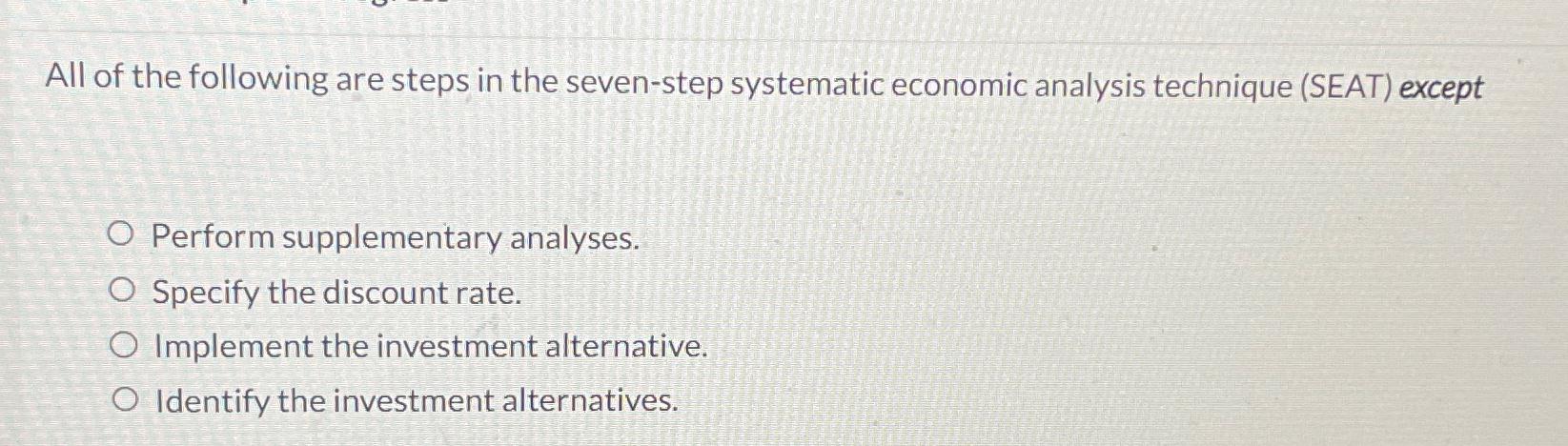 Solved All of the following are steps in the seven-step | Chegg.com