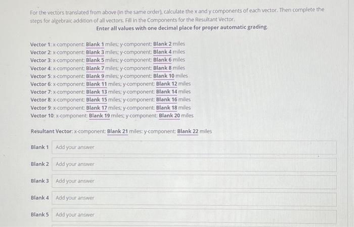 Solved Descriptor 1: Fly 280 miles west. Magnitude: Blank 1 | Chegg.com