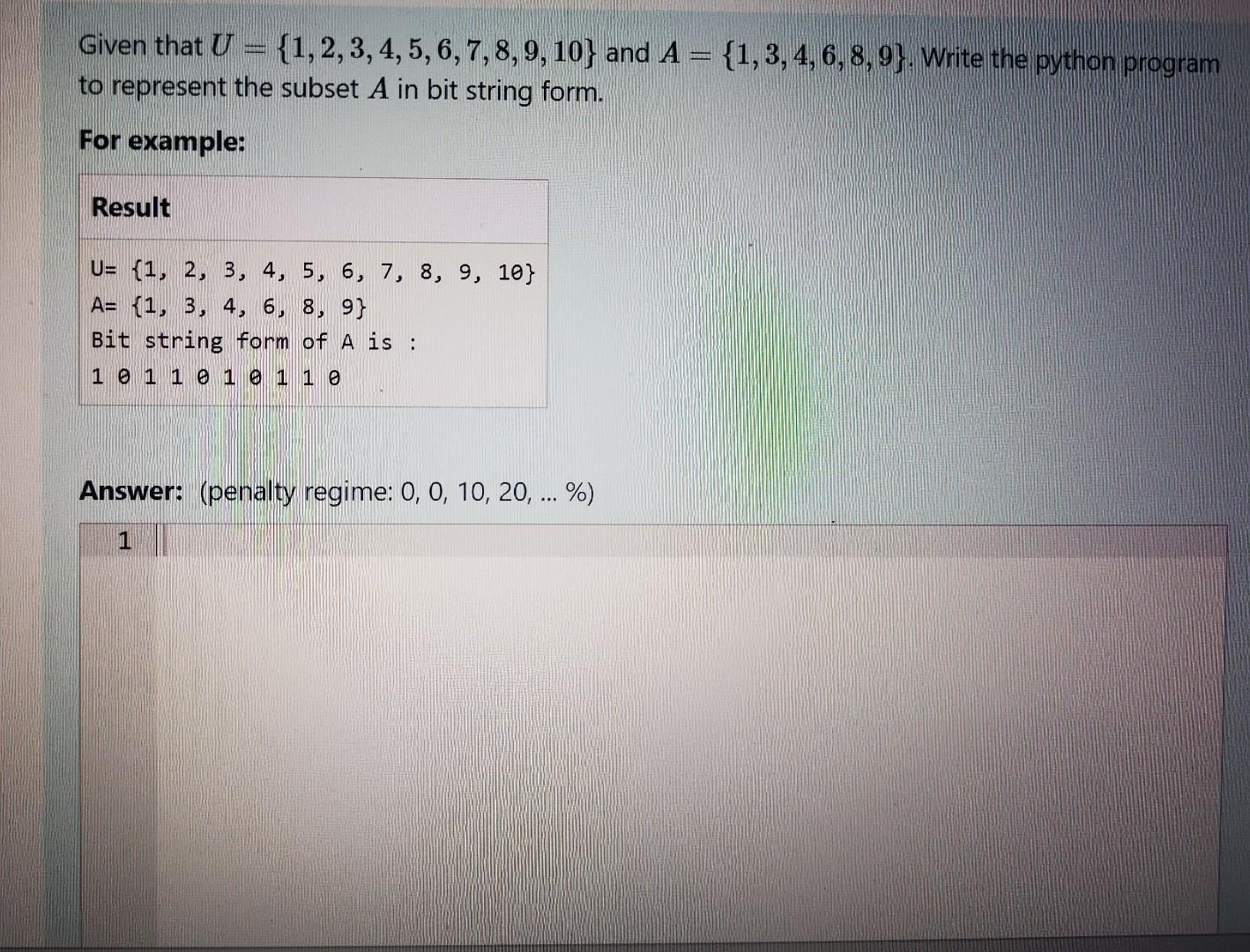 Solved Given that U={1,2,3,4,5,6,7,8,9,10} and | Chegg.com
