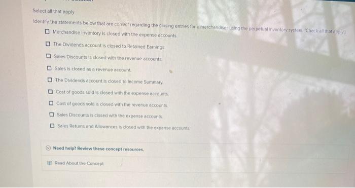 Solved Select all that apply Identify the statements below | Chegg.com