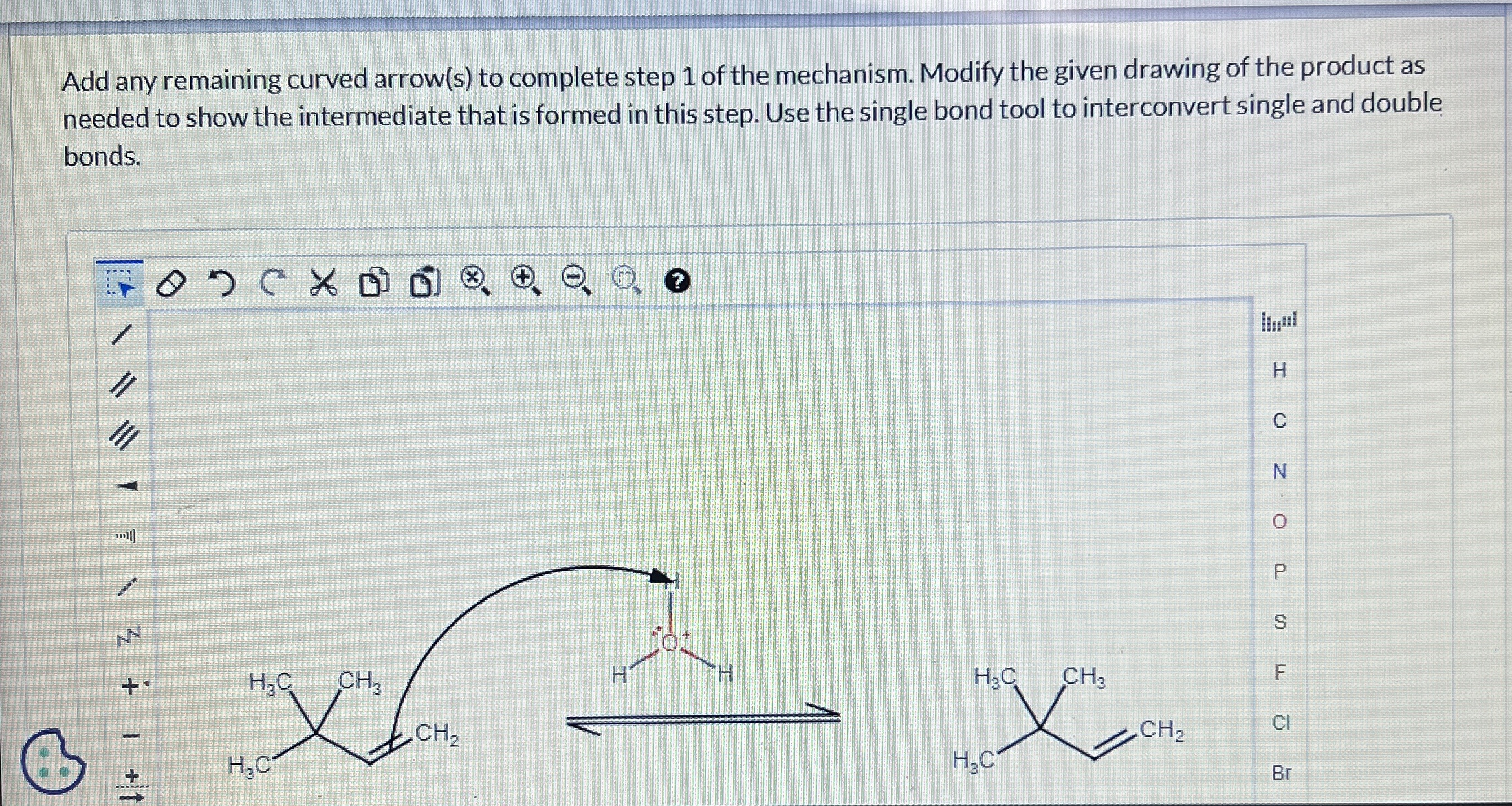 Solved Add any remaining curved arrow(s) ﻿to complete step 1 | Chegg.com