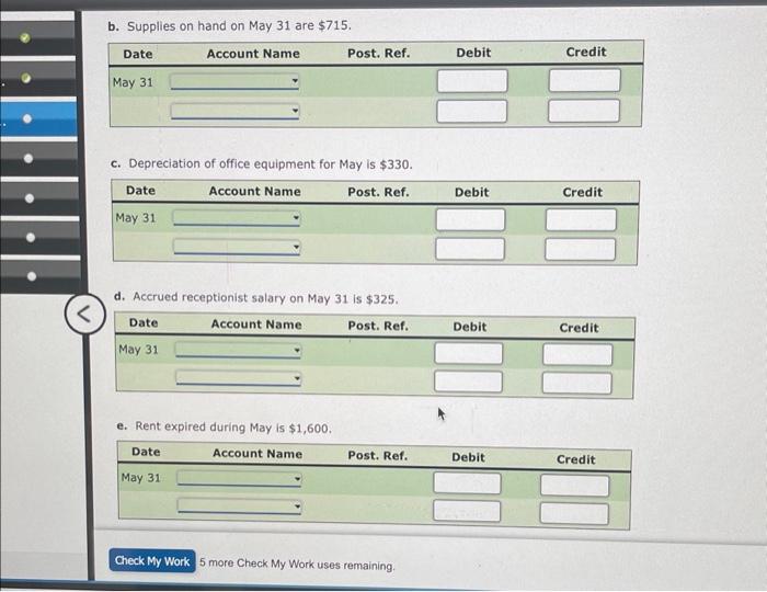 Solved Comprehensive Problem 1 Part 4 and Part 6 : The | Chegg.com Solved Comprehensive Problem 1 Part 4 and Part 6 : The | Chegg.com