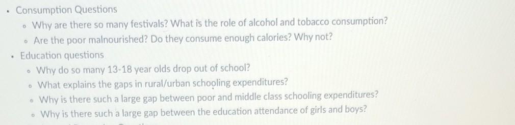 Solved - Consumption Questions - Why are there so many | Chegg.com