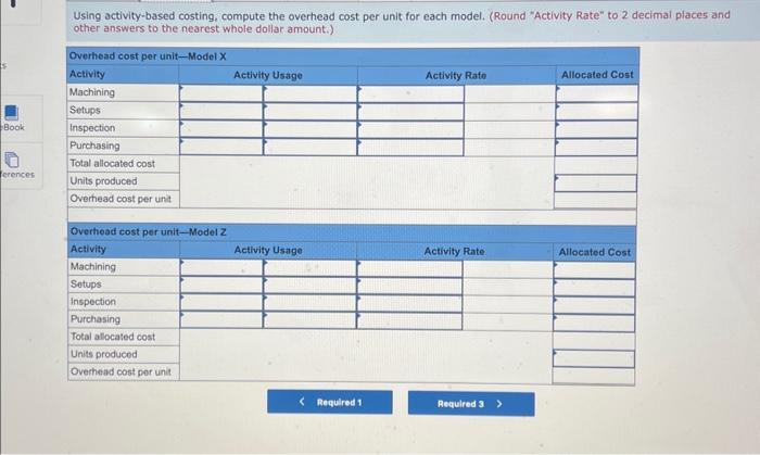 Solved Using activity-based costing, compute the | Chegg.com