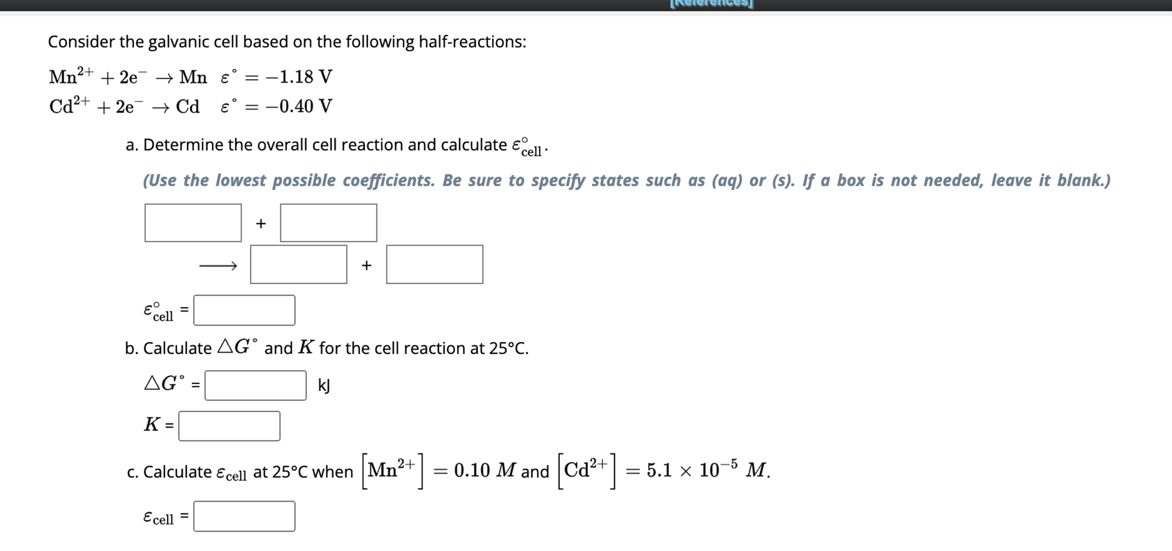 Solved Consider the galvanic cell based on the following | Chegg.com